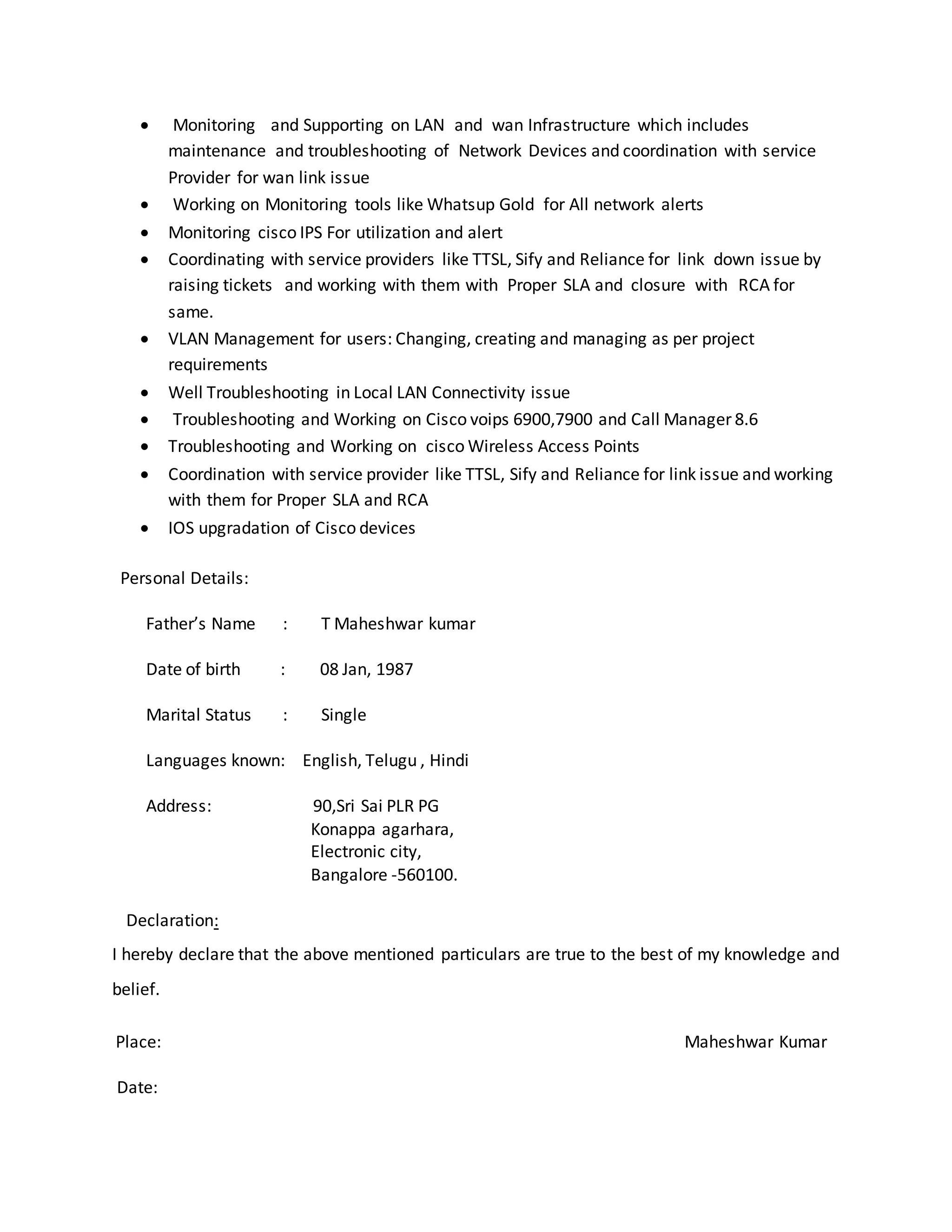 Mahesh Resume | PDF