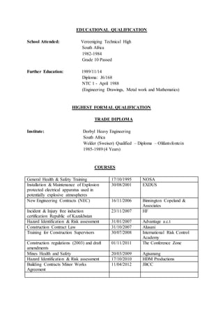 Curriculum Vitae of Eugene Lockett. | PDF