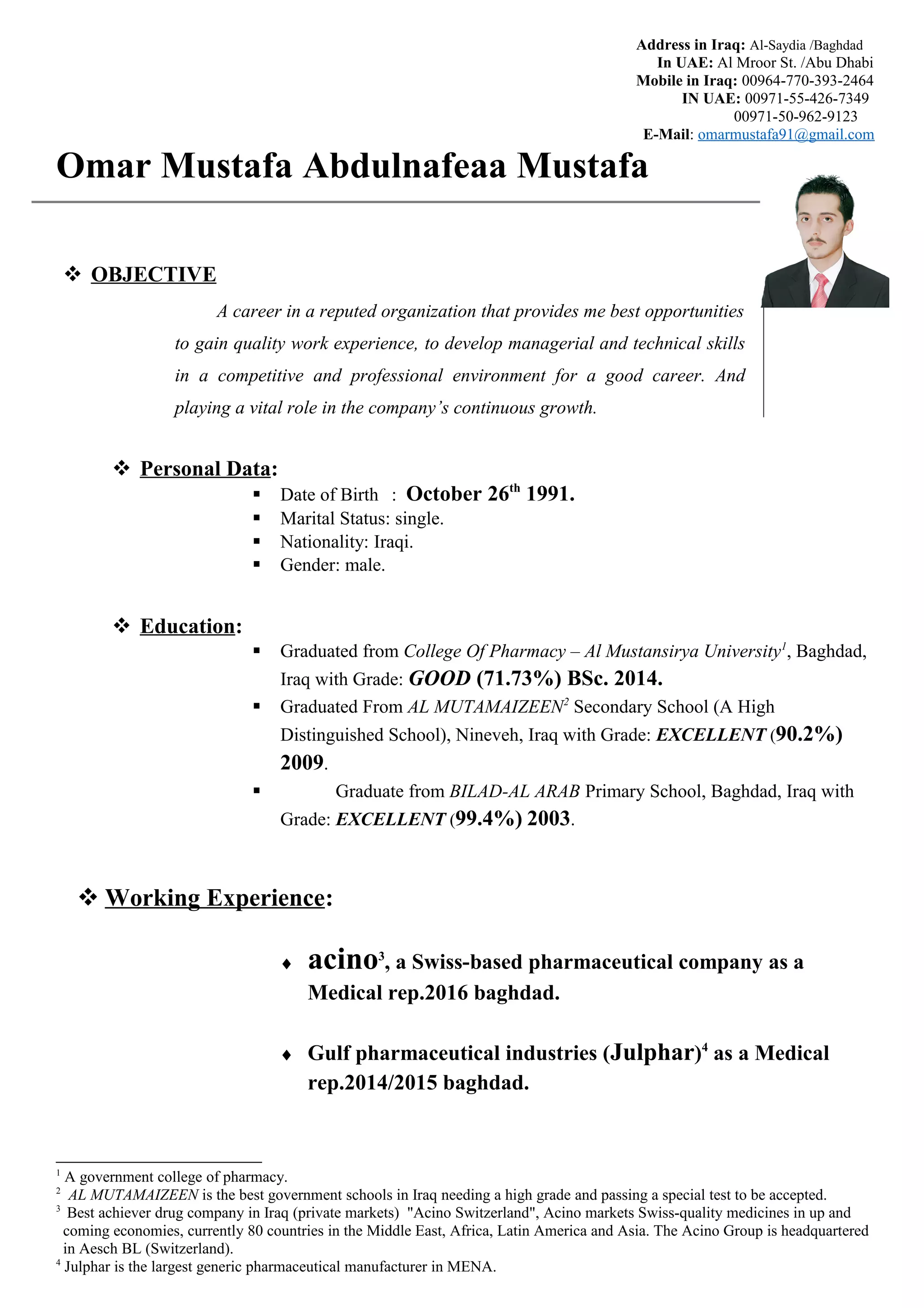 Ph Omar Mustafa CV | PDF