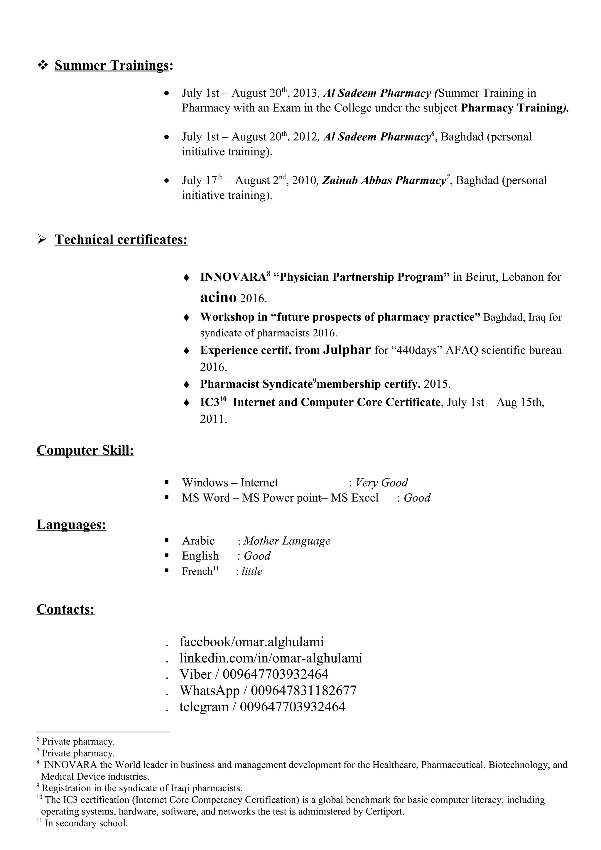 Ph Omar Mustafa CV | PDF