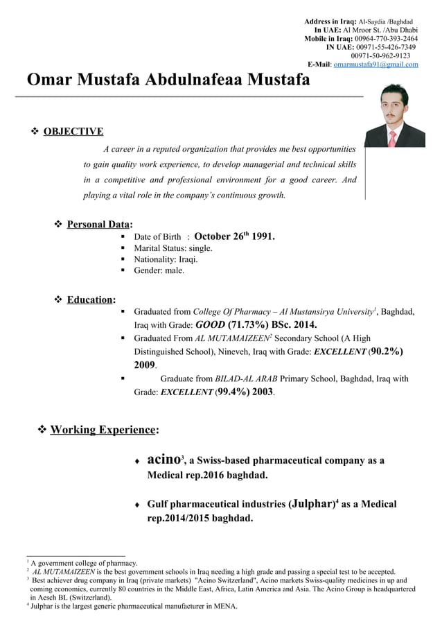 Ph Omar Mustafa CV | PDF