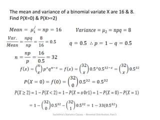 Binomial Distribution Part 5 | PPTX