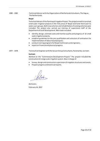 CV Ab Koster updated Feb 2017 | DOCX