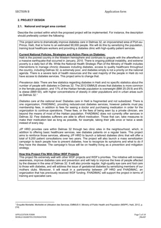 Proposal to World Diabetes Foundation | PDF