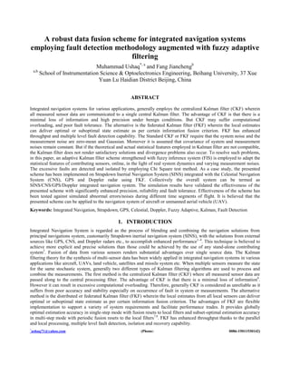 6-A robust data fusion scheme for integrated navigation systems employing fault detection ...
