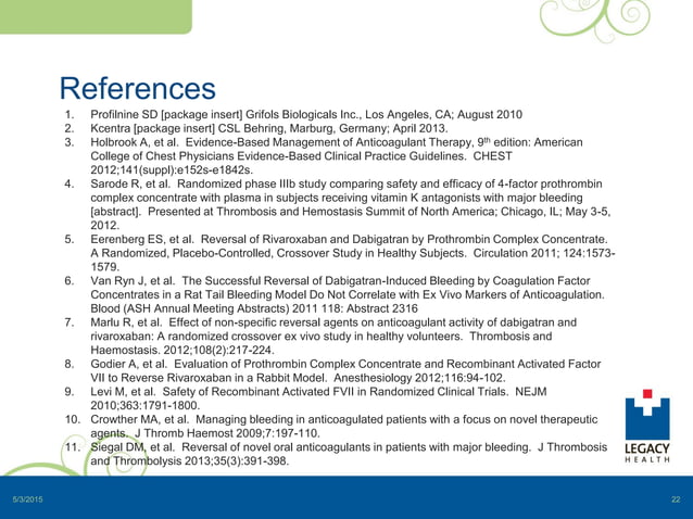 Kcentra 072913 final | PDF | Blood Disorders | Diseases and Conditions