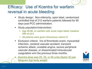 Kcentra 072913 final | PDF