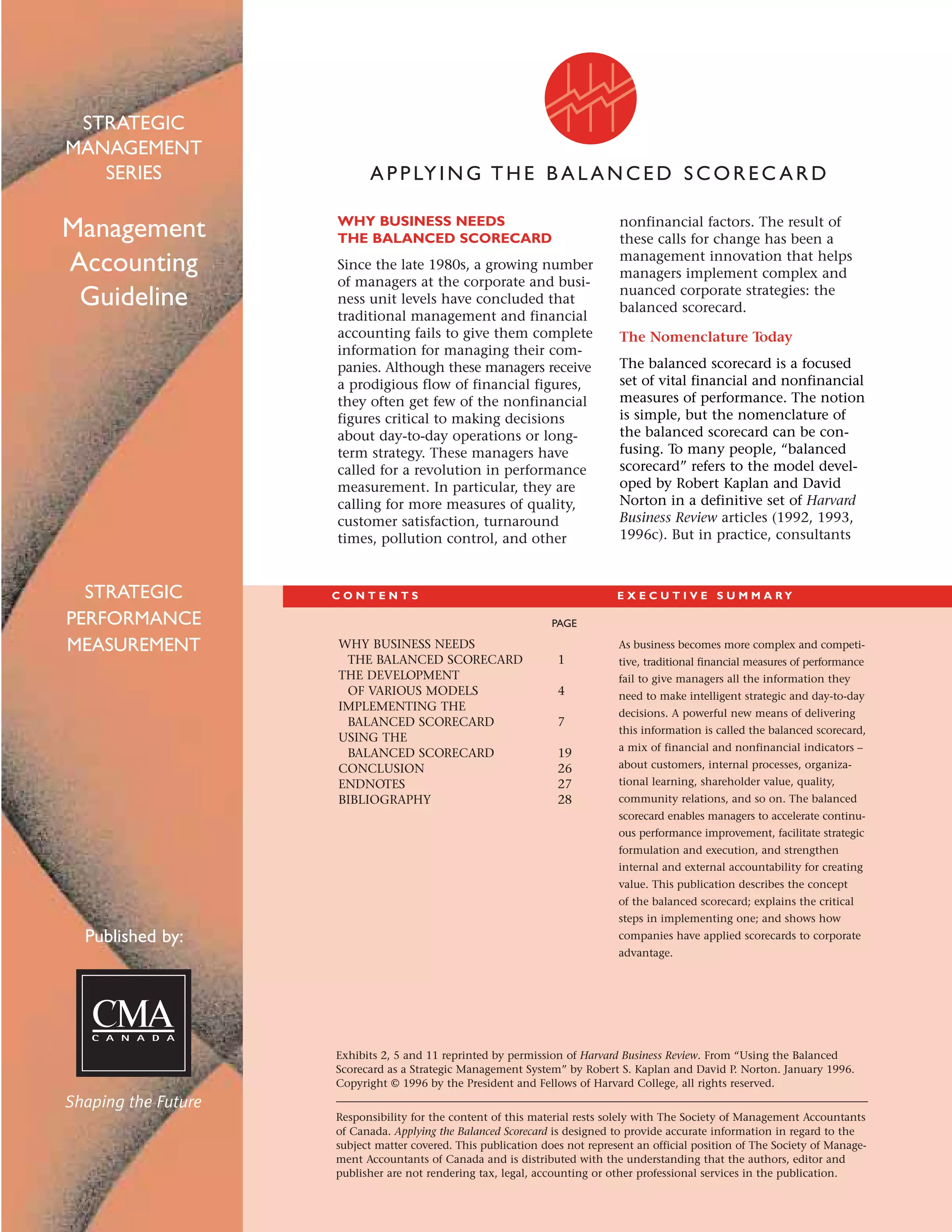 004-Applying the Balanced Scorecard | PDF