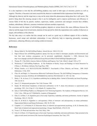 Self-fulfilling Prophecy-A Literature Review | PDF