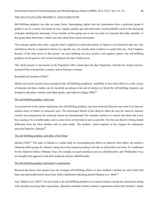 Self-fulfilling Prophecy-A Literature Review | PDF