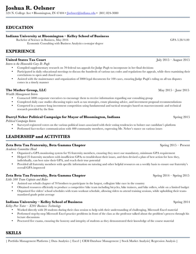 JoshOelsner-CurrentResume | PDF