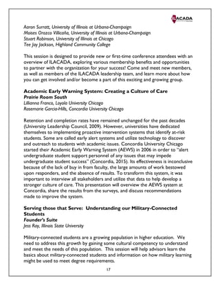 2016 ILACADA Conference Program | PDF