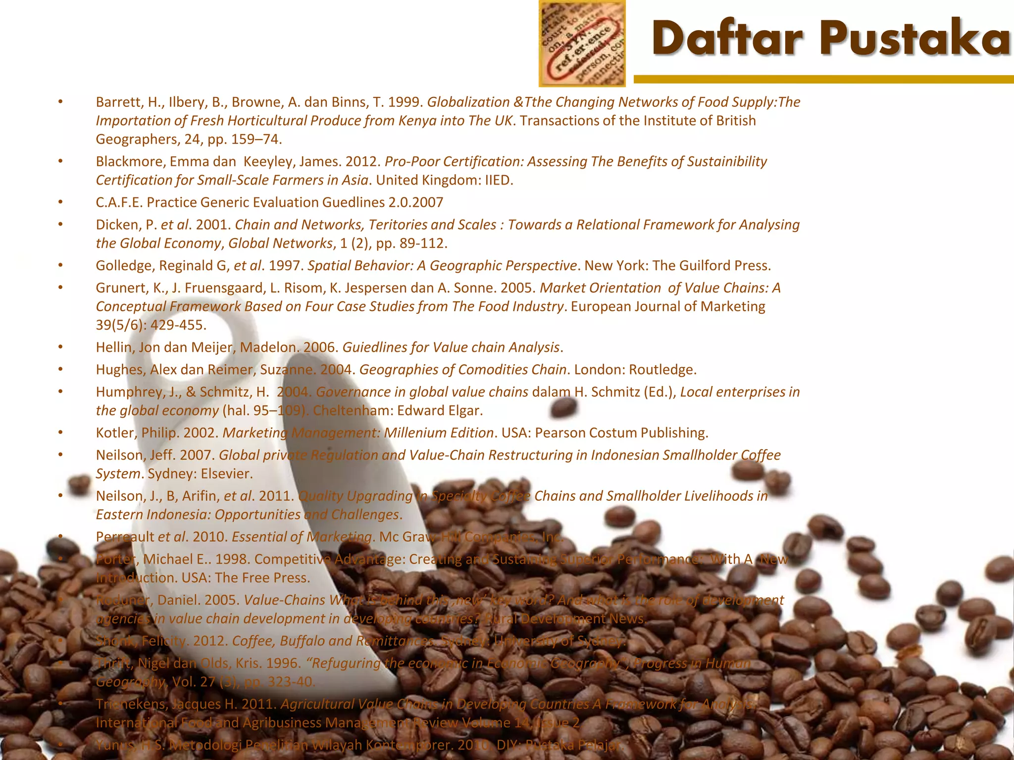 PPT Peran Sertifikas Cafe Practices pada perubahan pola local VC | PPTX