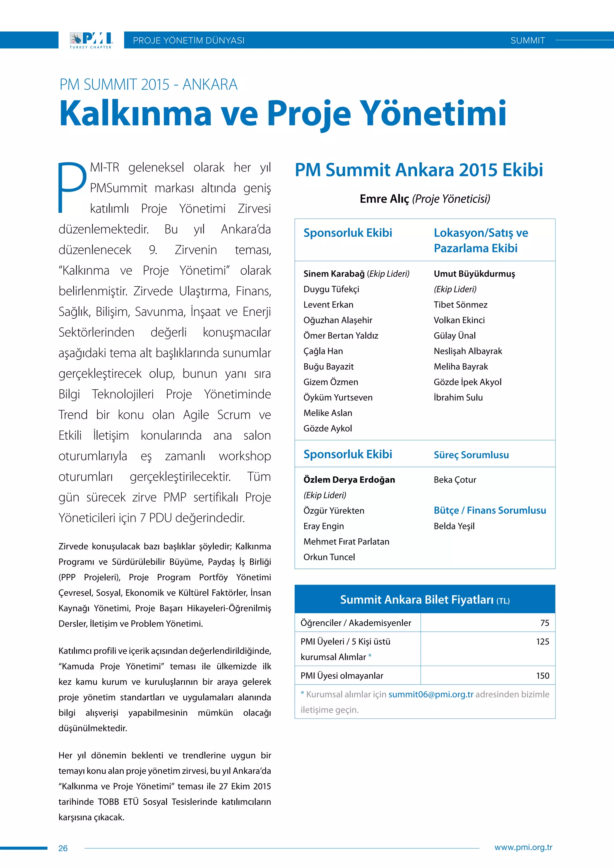 PMI-Turkiye-E-Dergi-October | PDF