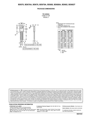Original PNP Transistor BD682G BD682 682 4A 100V TO-225 New ON semiconductor | PDF