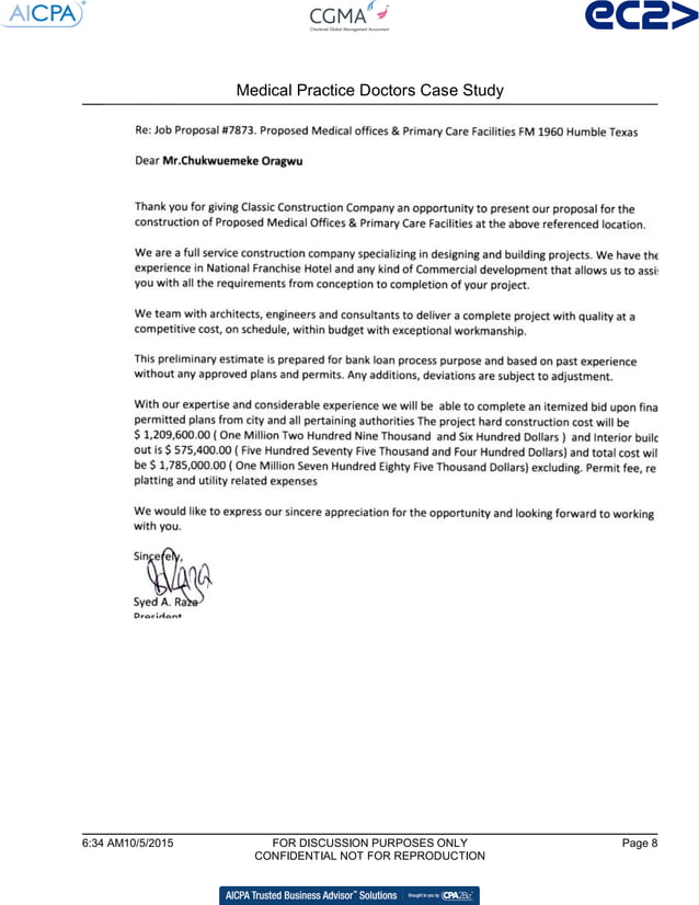 Medical Practice Doctors Case Study | PDF