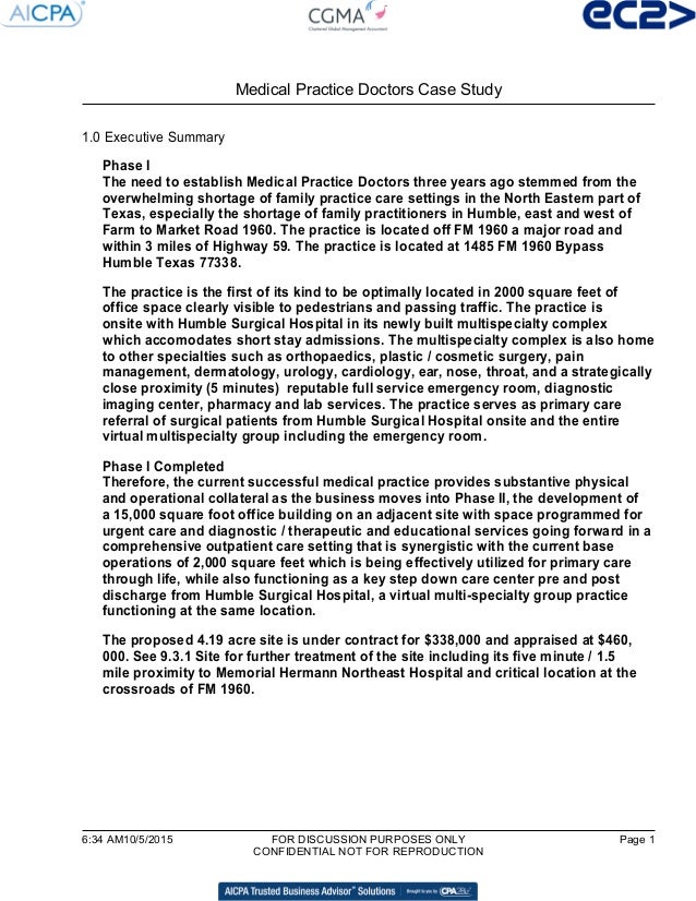 Medical Practice Doctors Case Study