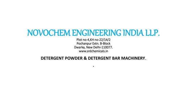 NOVOCHEM ENGINEERING INDIA LLP | PPT