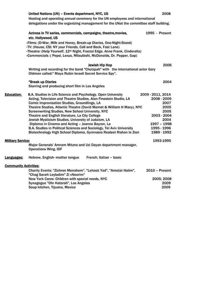 Maya Rubin - Resume (3) (1) | PDF