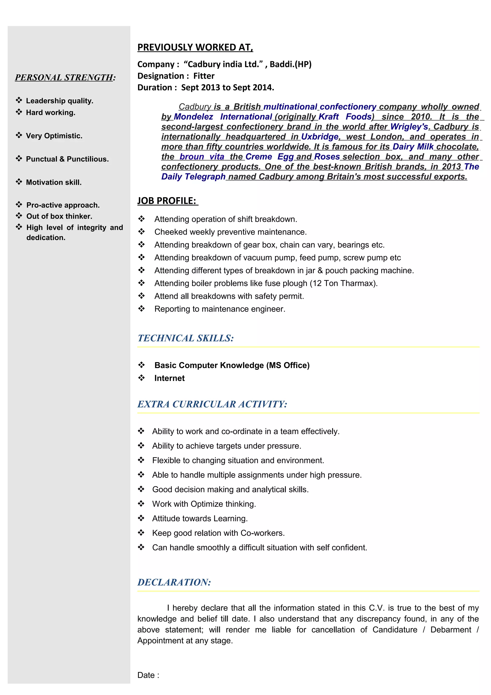 CV OF RAJESH PANDIT | DOC
