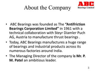 presentation on ABC bearings | PPTX