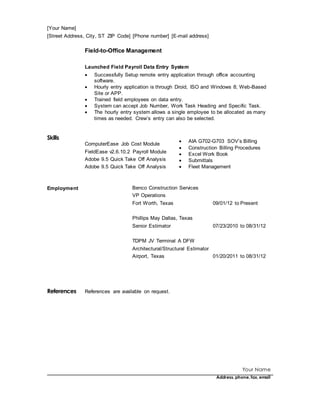 Rlay Resume 02 27 15 r Doc | DOCX | Defense Industry | Industries