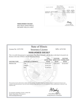 IL - Producer Licenses | PDF | Insurance | Personal Finance