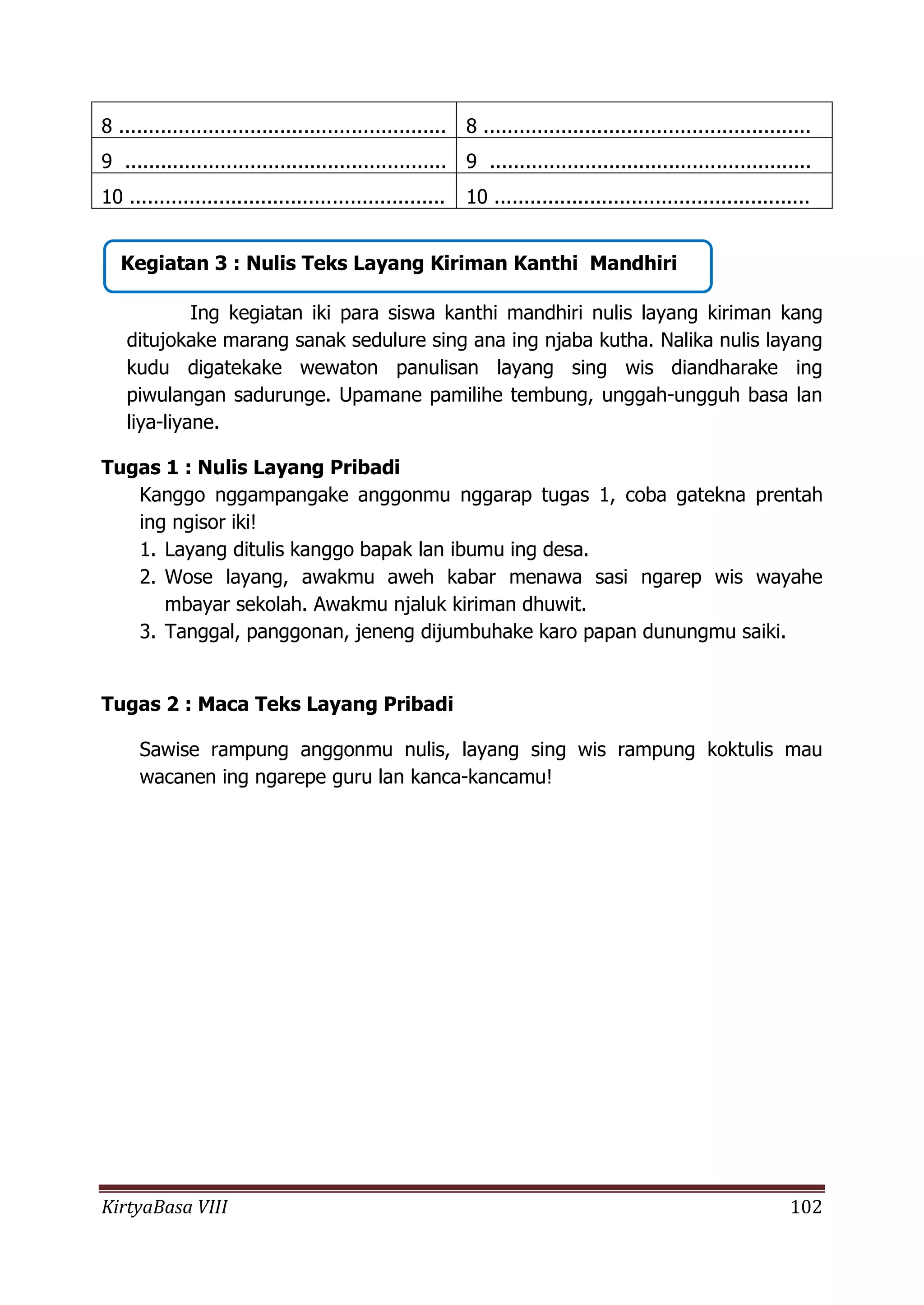 Bd8 kd5- wulangan 5 kekeluargaan | PDF
