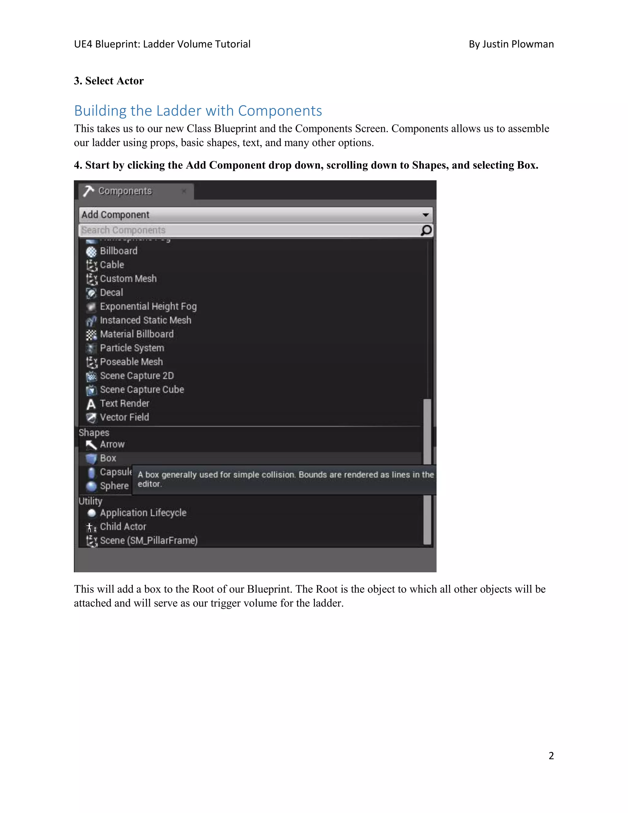 UE4BlueprintLadderVolumeTutorial | PDF