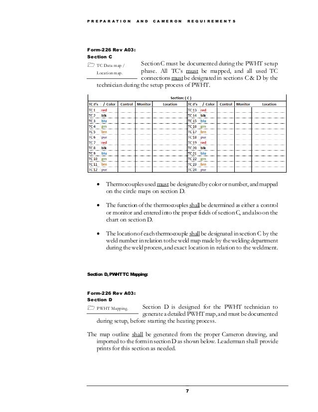 PWHT editable document