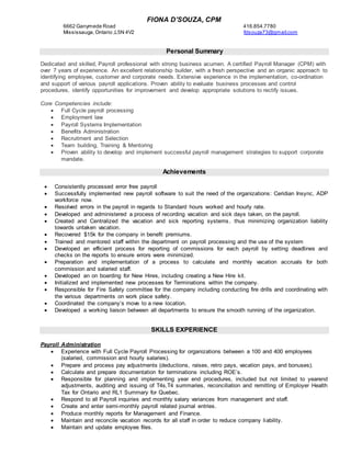 Payroll Resume Final | DOCX