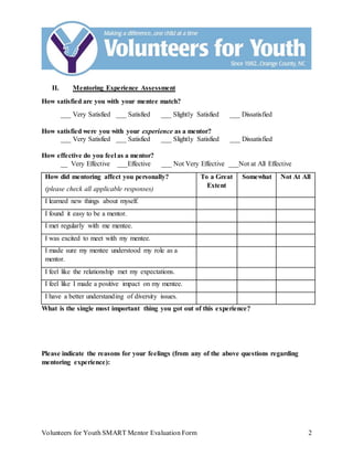 MENTOR EVALUATION FORM | DOCX