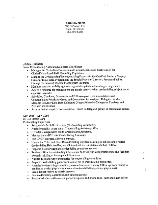 Shellie Moran Resume | PDF