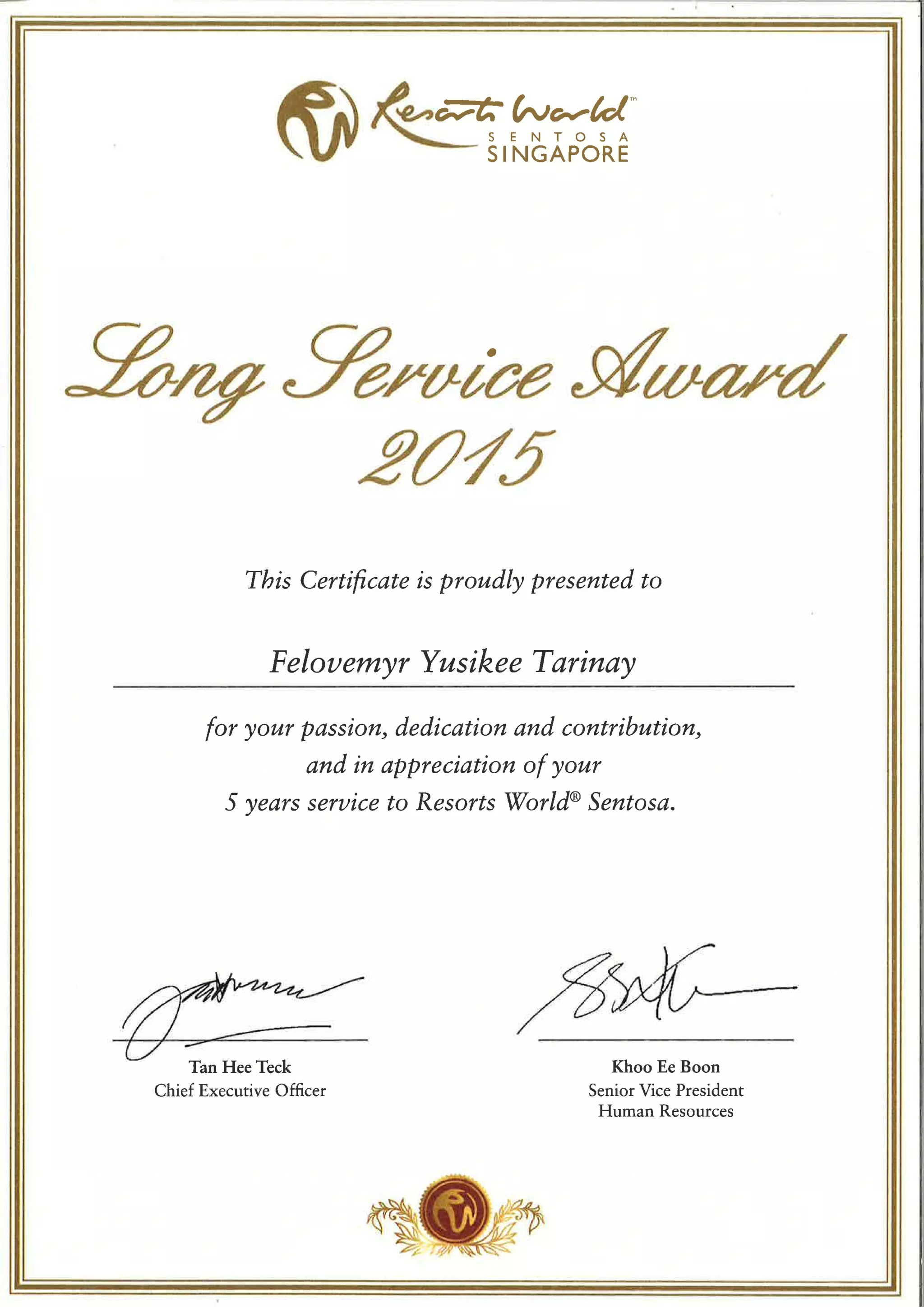 Long Service Award | PDF