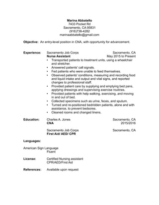 M.Abbatello Resume | RTF