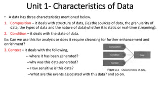 20CS601 - Big data Analytics - types of data , definition of big data | PDF