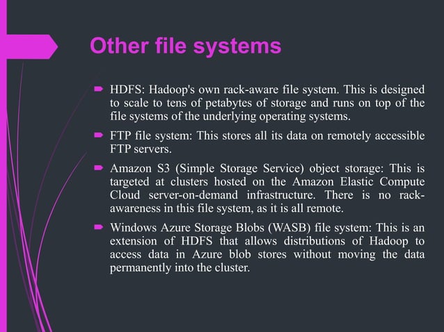 Hadoop Distributed File System | PPTX | Cloud Computing | Internet