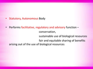 NATIONAL BIODIVERSITY AUTHORITY | PPT