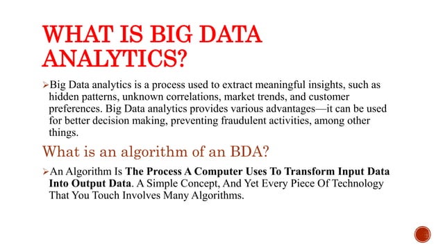 Big Data Analytics.pptx | Computing | Technology & Computing