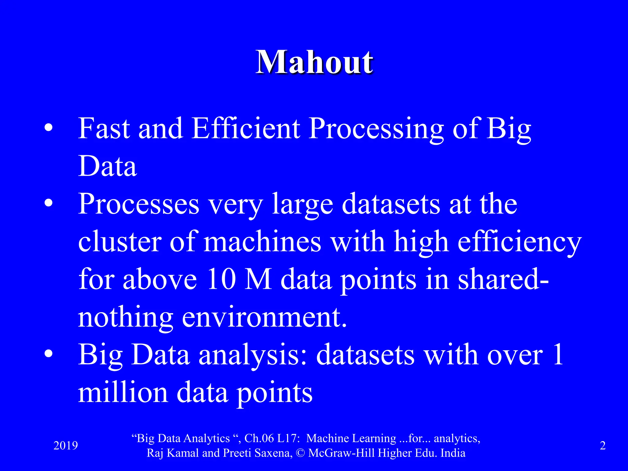 Big Data Analytics is not something which was just invented yesterday ...