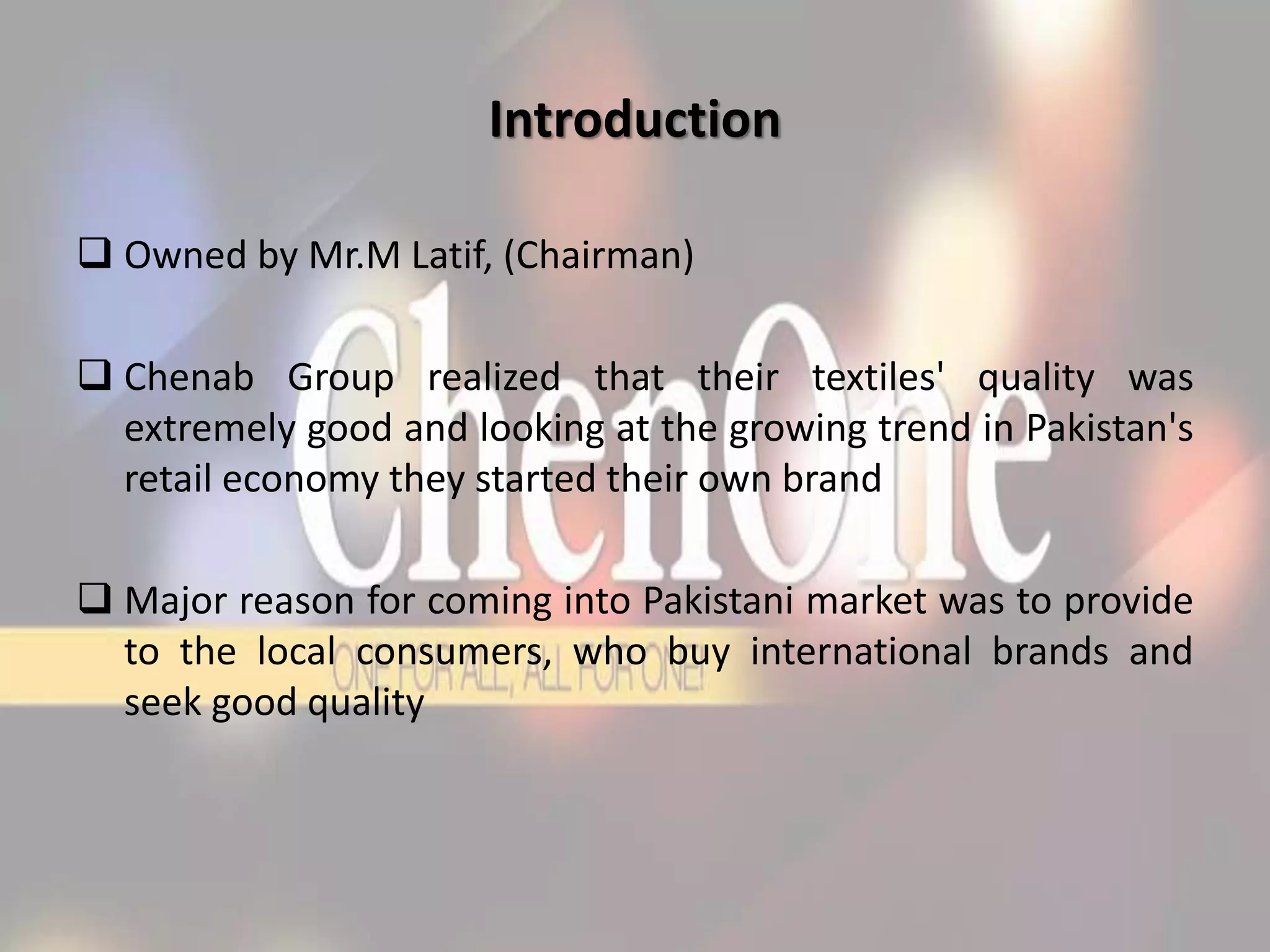 Presentation on Chen-One | PPTX