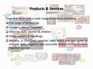 Presentation on Chen-One | PPT