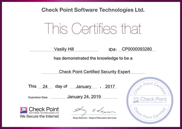 Check Point Certified Security Expert | PPT