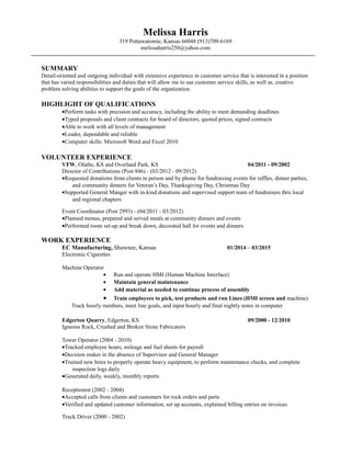 Melissa Harris Resume | PDF