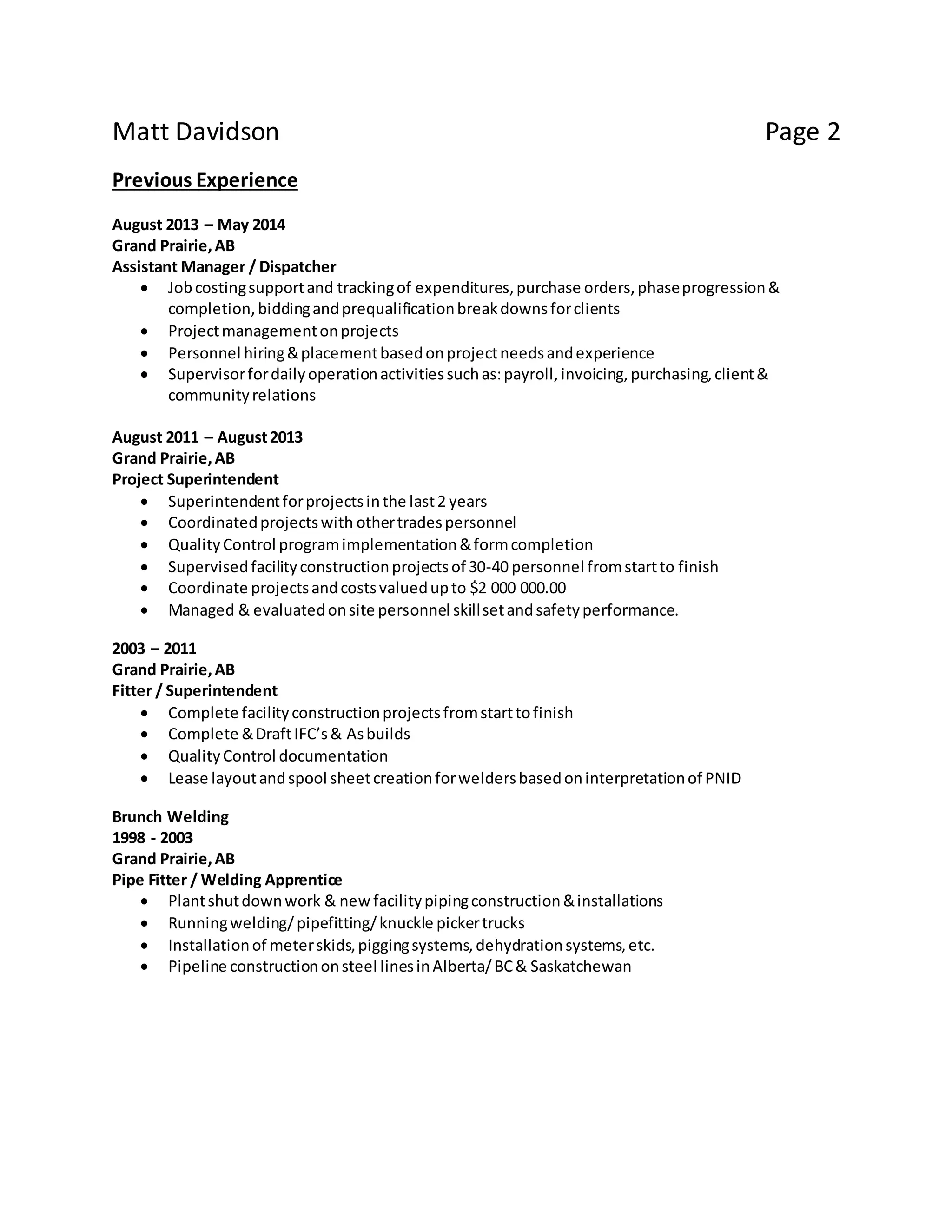 Matt Davidson Resume (2) | DOCX