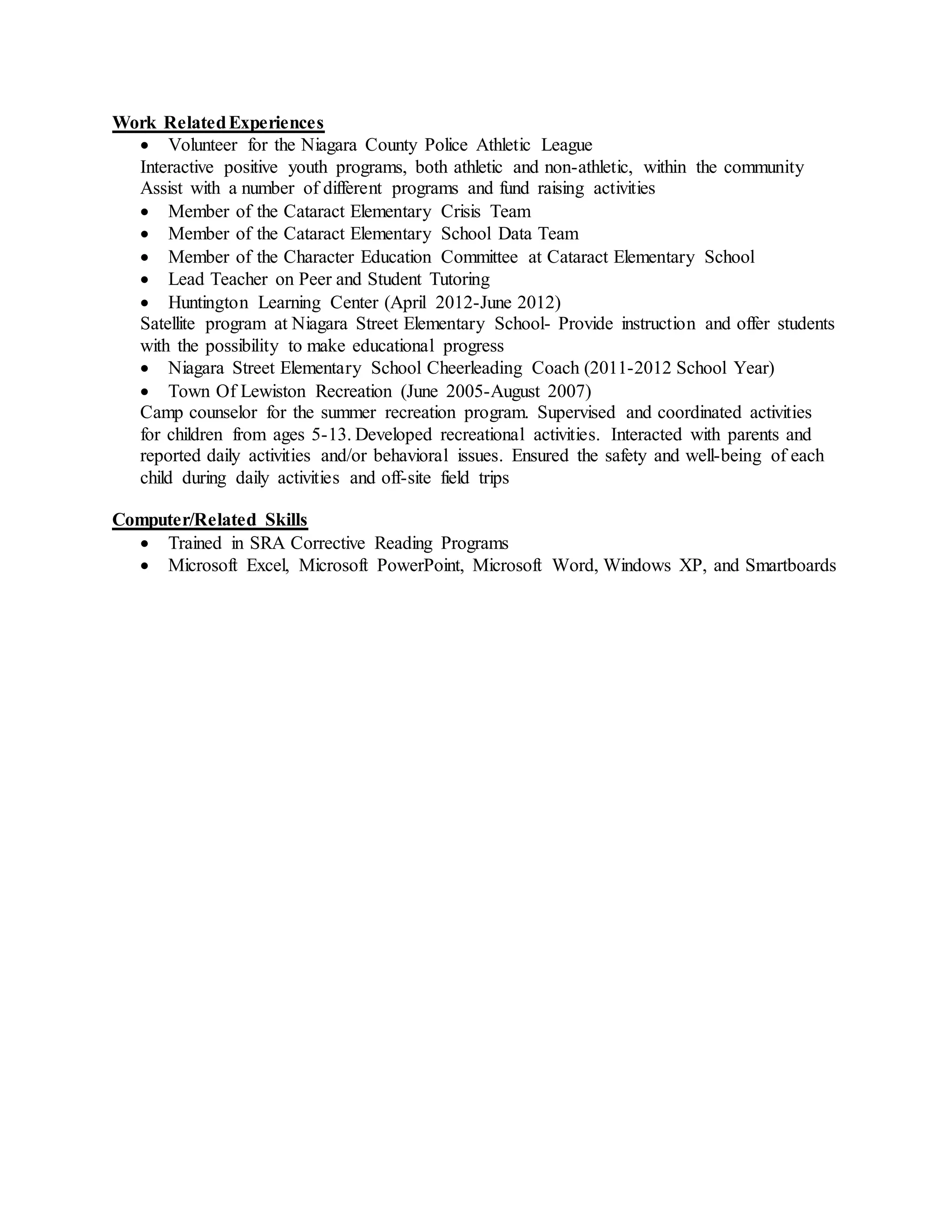 Resume August 2015 | PDF