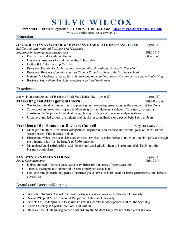 Steve's Disney Marketing Research Resume | PDF
