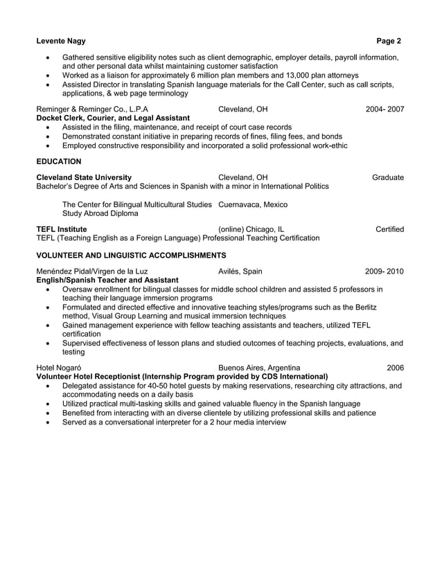 LEVENTE NAGY.RESUME1 | PDF