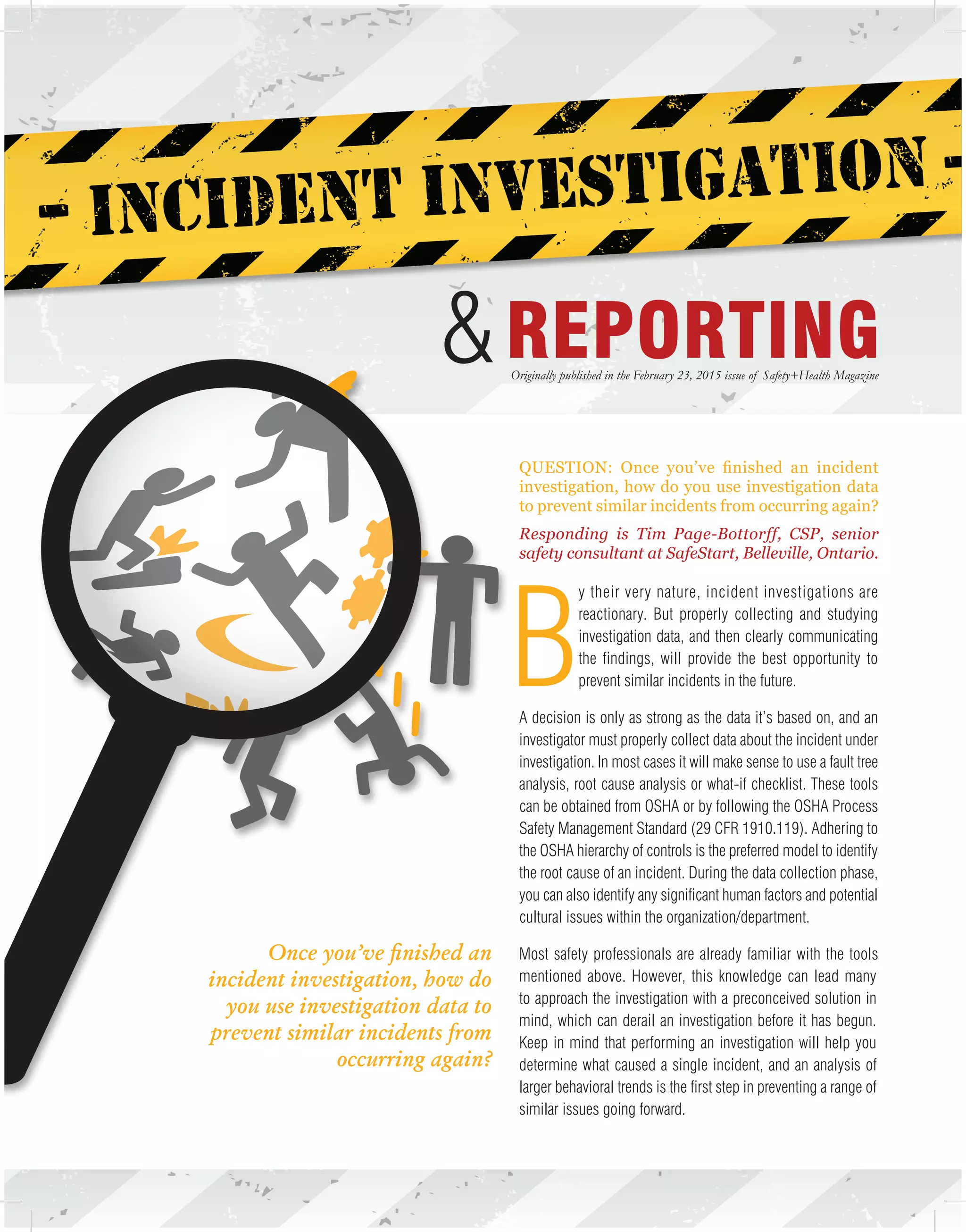 Incident investigation and reporting | PDF