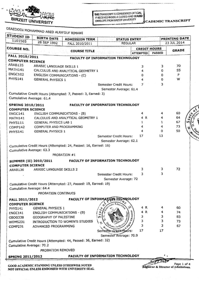 Ba. degree BZU | PDF